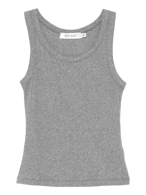 AYA MUSE Ribbed Tank Top - Grey