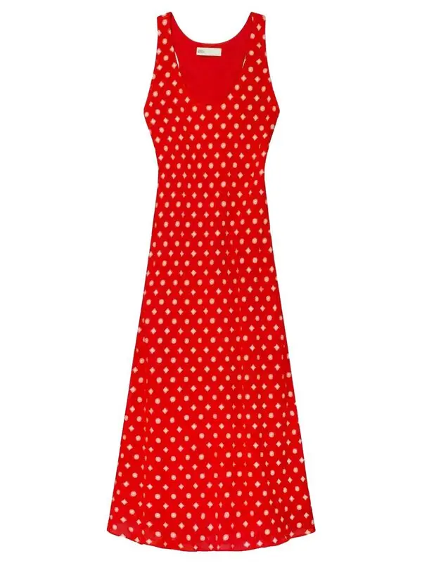 Tory Burch Printed Midi Dress - Red