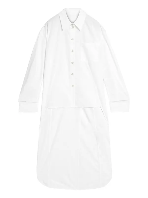 Helmut Lang Apex Tail Cotton-poplin Shirt - White