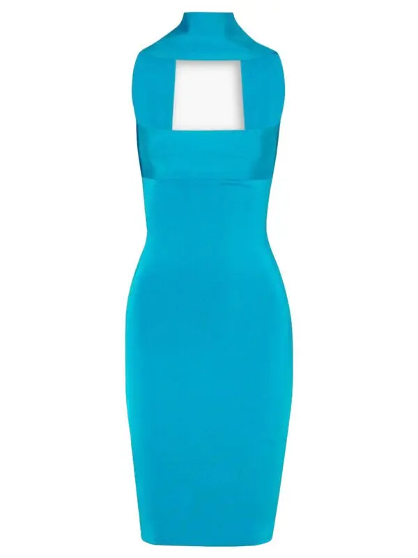 Alexandre Vauthier Cutout Stretch-jersey Dress - Turquoise