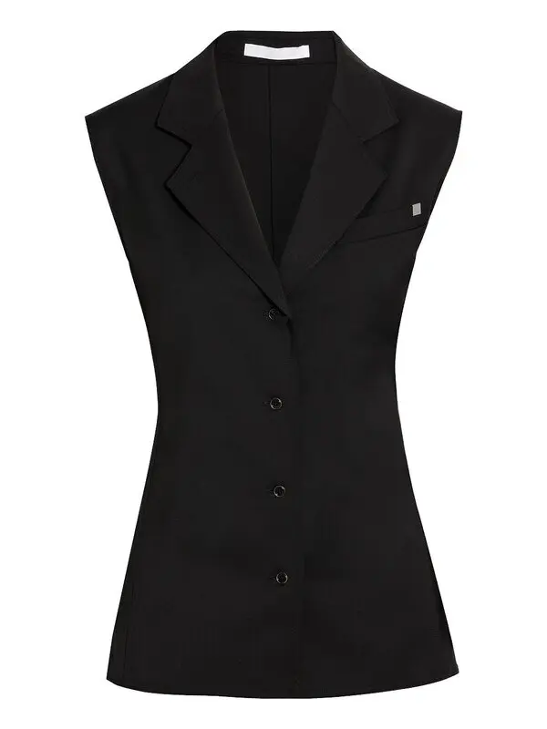 Helmut Lang Wool-twill Vest - Black