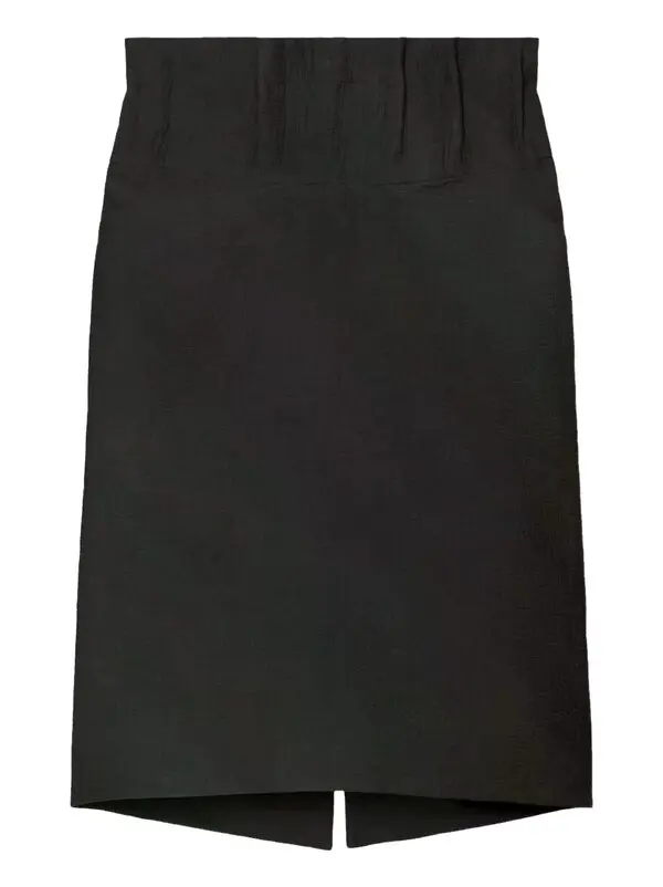 Tory Burch Asymmetrical Midi Skirt - Black