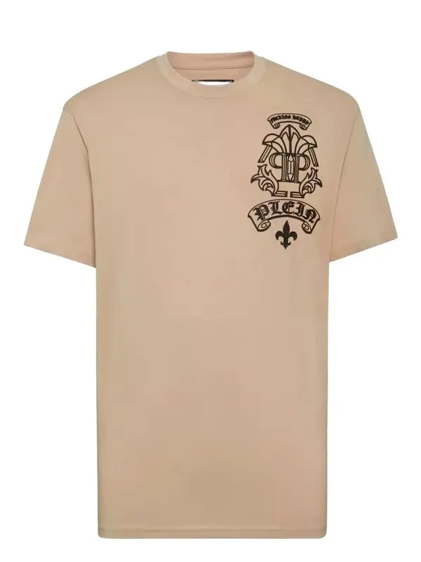 Philipp Plein Logo-appliqué T-shirt - Neutrals
