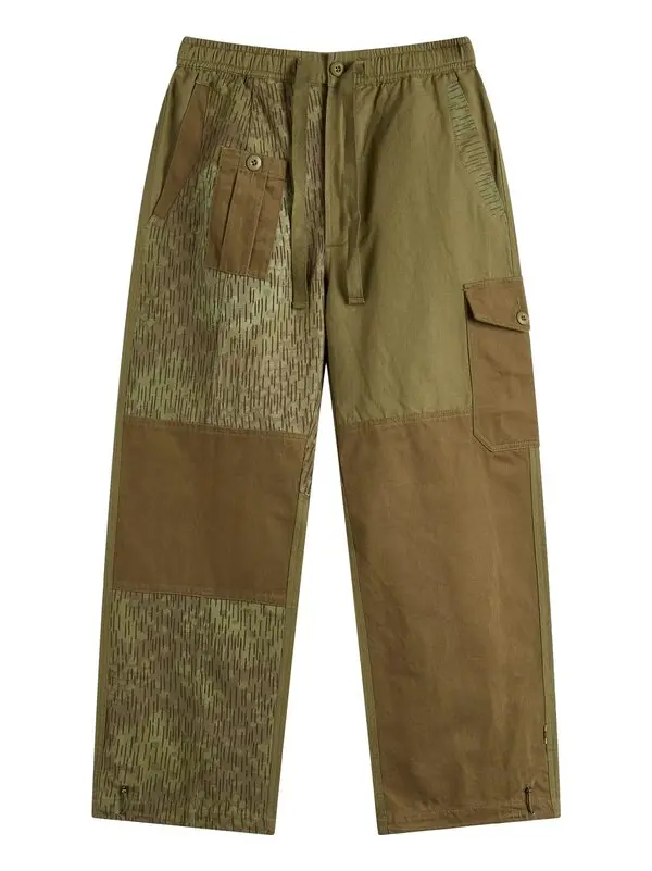 MAHARISHI Upcycled Patchwork Cargo Pants - Olive