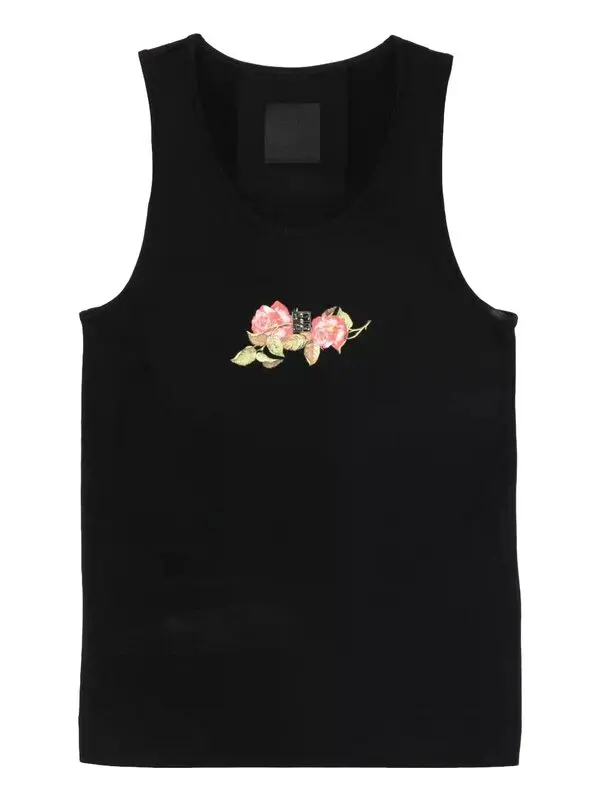 Givenchy Logo-plaque Tank Top - Black
