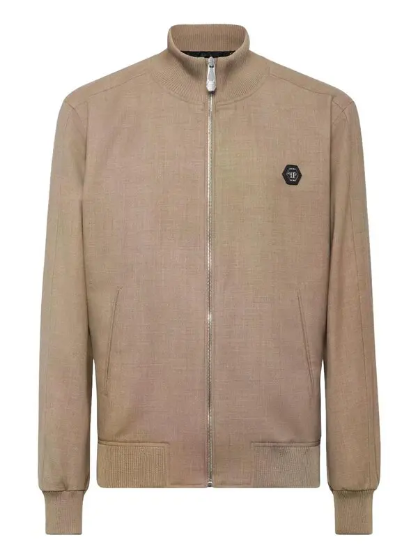 Philipp Plein Logo-patch Jacket - Brown