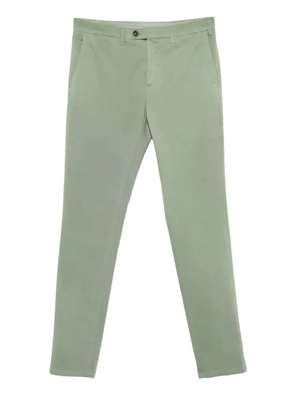 Canali Stretch-cotton Chinos - Green