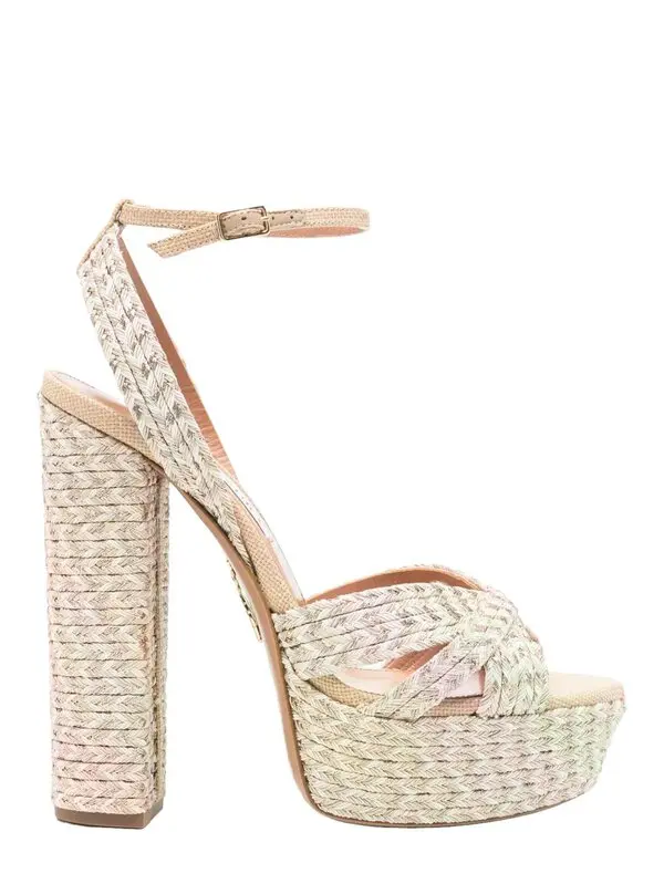 AQUAZZURA 150mm Braided Sandals - Neutrals