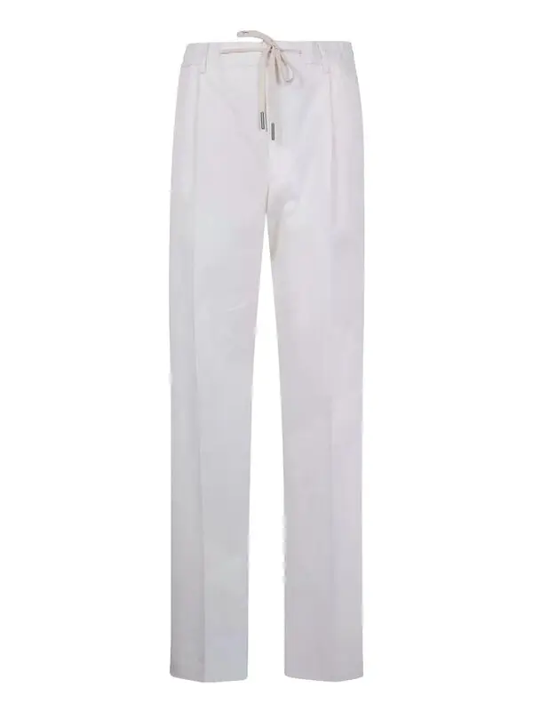 Tagliatore Cotton Straight-leg Trousers - White
