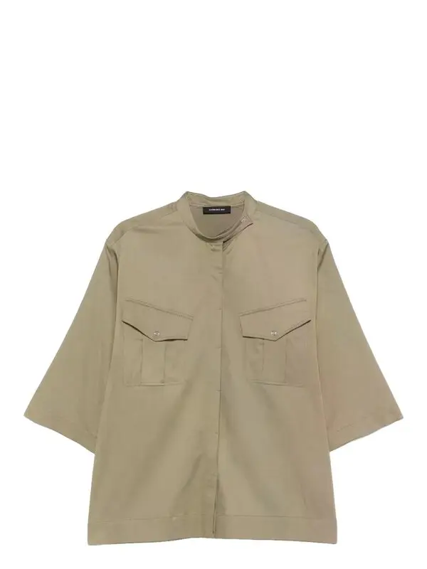 Barbara Bui Band-collar Shirt - Green