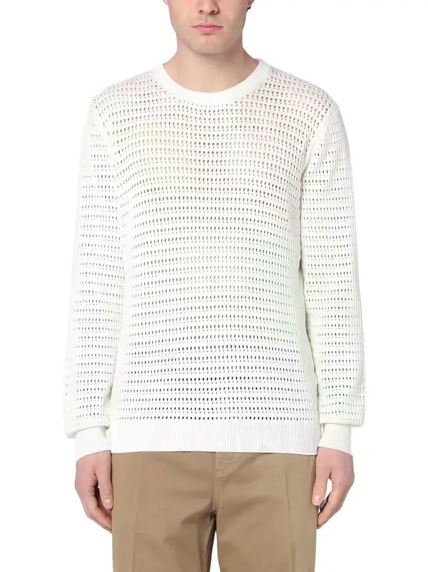 ROBERTO COLLINA Perforated Jumper - White