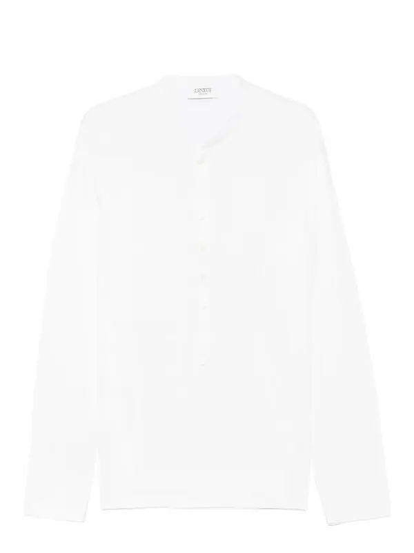 LANEUS Button-up T-shirt - White