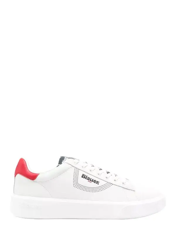 BLAUER. Leather Sneakers - White