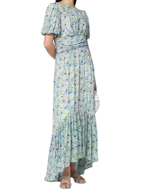 MALINA Floral-print Maxi Dress - Blue