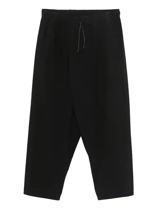 Transit Cotton Cropped Trousers - Black