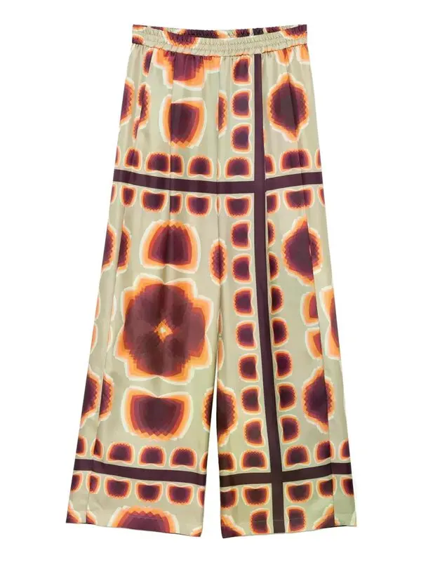 ODEEH Graphic-print Trousers - Green