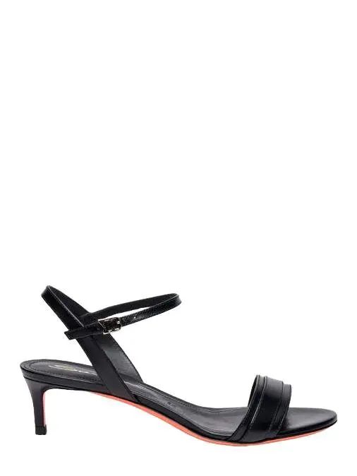 Santoni Mid-heel Sandal - Black