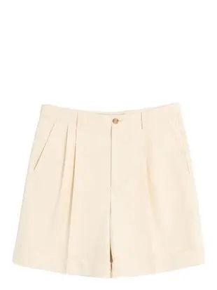 Valentino Garavani Cotton Canvas Cuffed Bermuda Shorts - Neutral