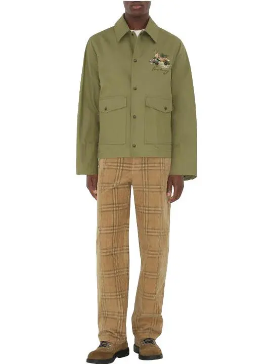 Burberry Fox Gabardine Jacket - Wreath Green