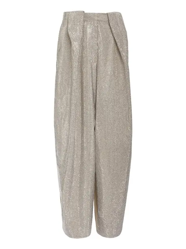 Stella McCartney Crystal-embellished Balloon Pants - Silver