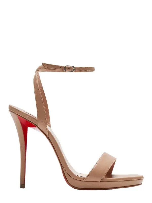 CHRISTIAN LOUBOUTIN Miss Z 120mm Leather Sandals - Neutral