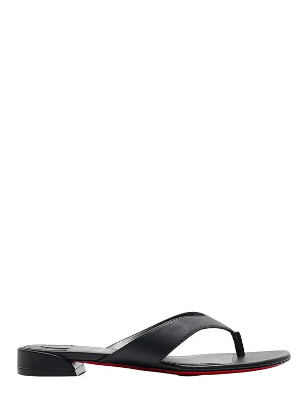 CHRISTIAN LOUBOUTIN Sweet Janetonga Leather Sandals - Black