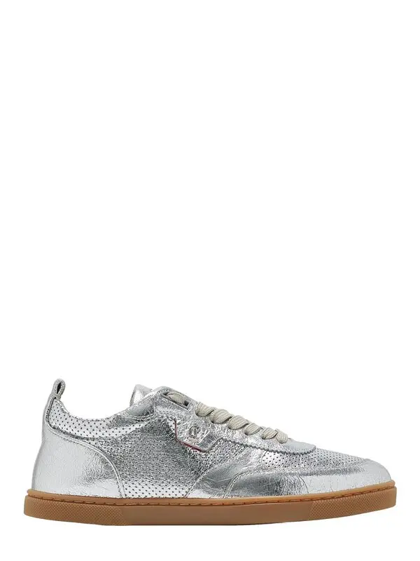 CHRISTIAN LOUBOUTIN Tutti Rui Leather Sneakers - Silver