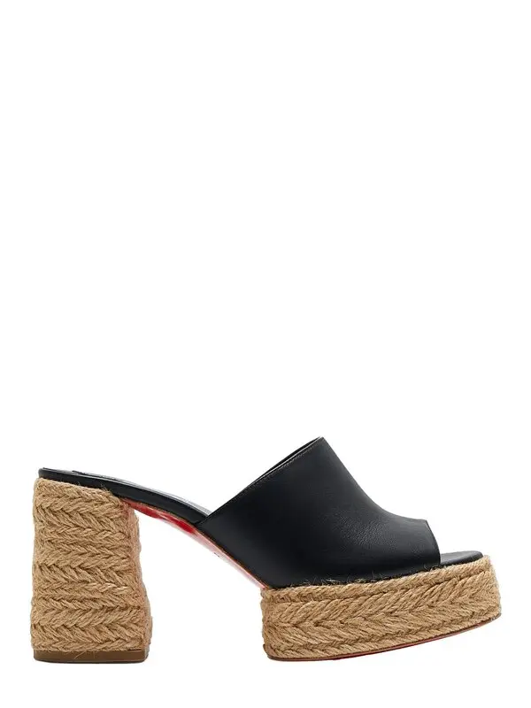CHRISTIAN LOUBOUTIN Calakala 85mm Leather Platform Mules - Black