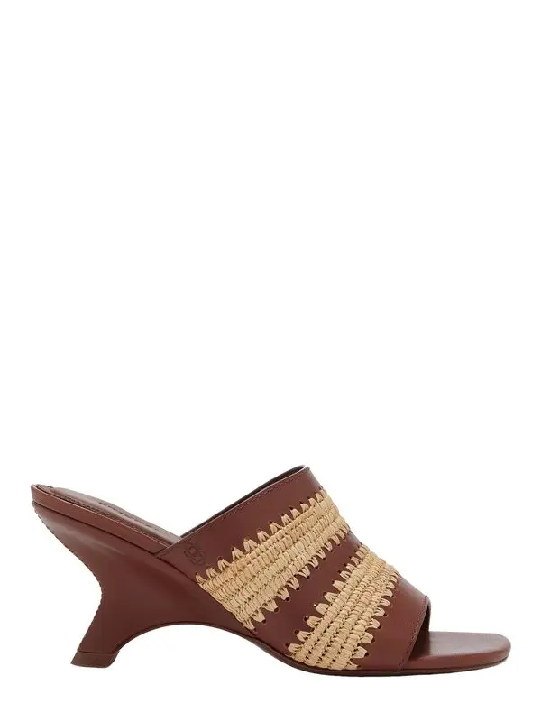 Simkhai Shadow Raffia Sandals - Tan
