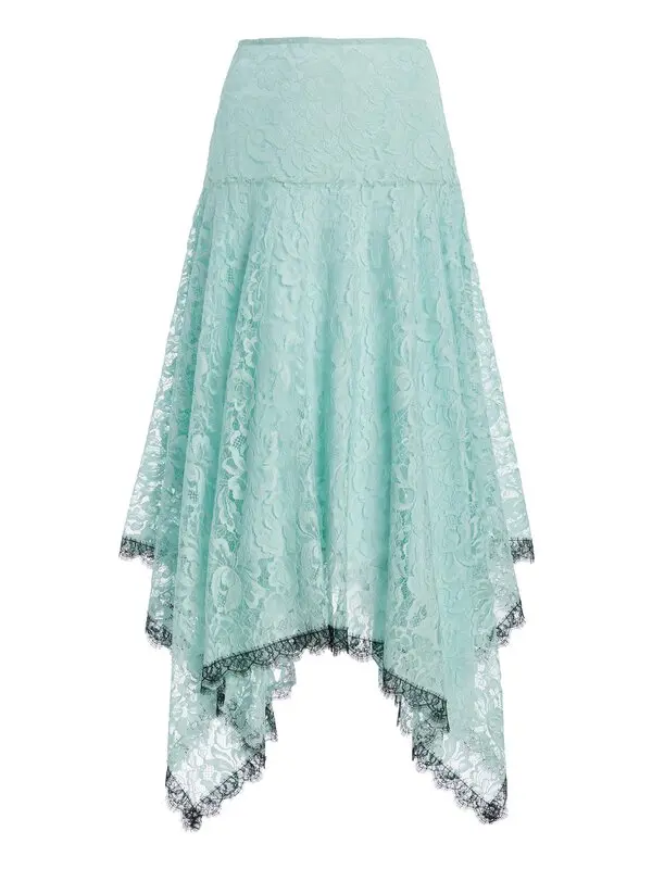 RODARTE Cotton Lace Skirt - Blue