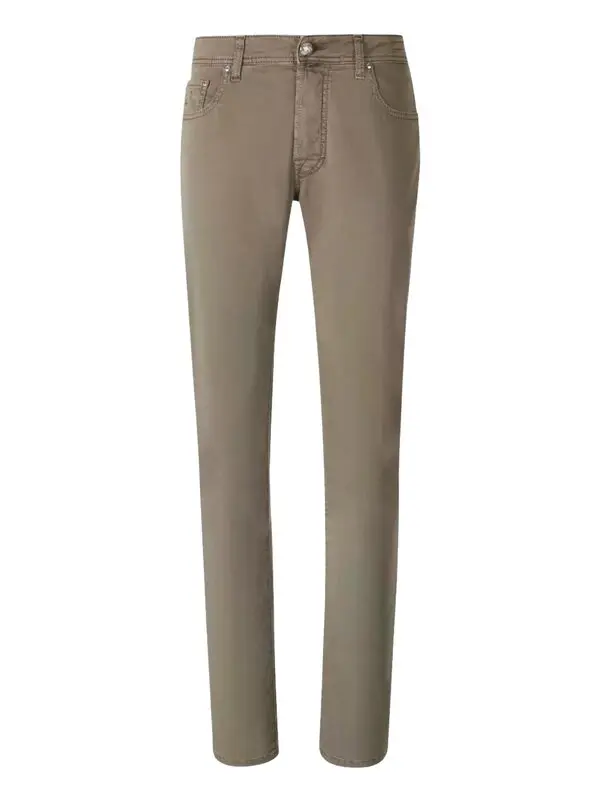 Jacob Cohen Logo-patch Trousers - Brown