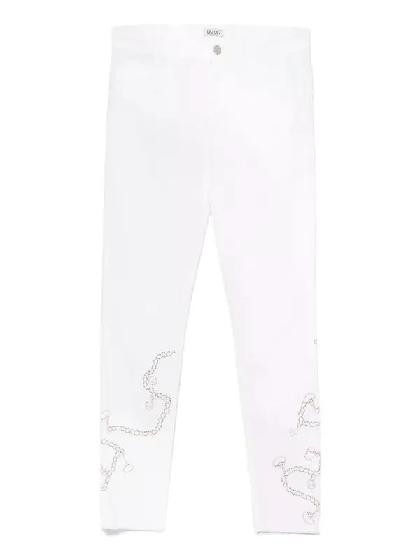Liu Jo Rhinestone-embellished Jeans - White