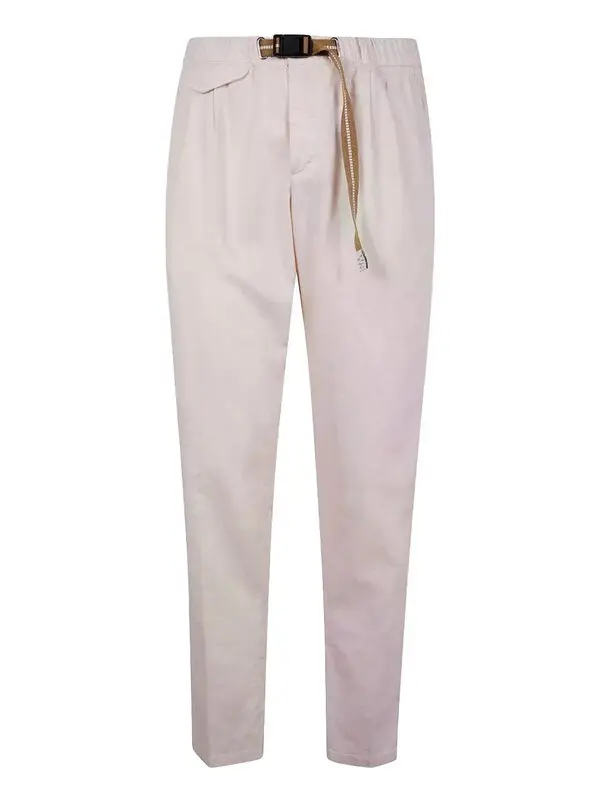 WHITE SAND Straight-leg Trousers - White
