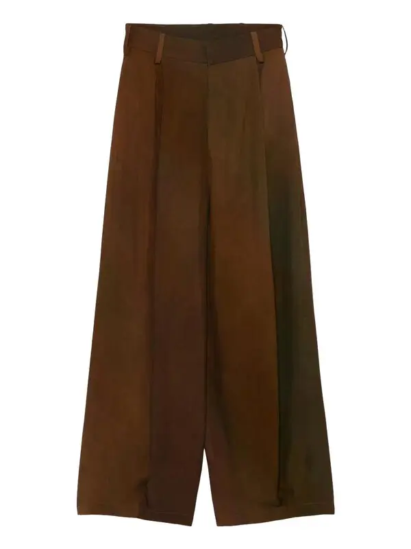 UMA WANG Pleated Trousers - Brown