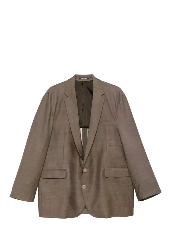 Emporio Armani Check-pattern Blazer - Brown