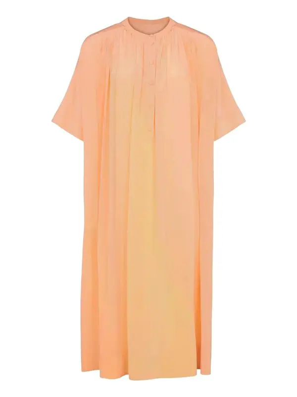YVES SALOMON Silk Midi Dress - Orange