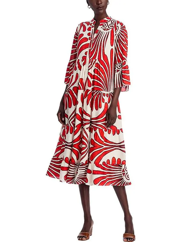 T Tahari Blaze Twilight Printed Midi Dress - Blaze Twilight Print