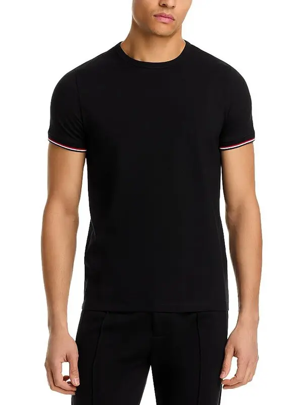 Moncler Slim Fit Short Sleeve Tee - Black