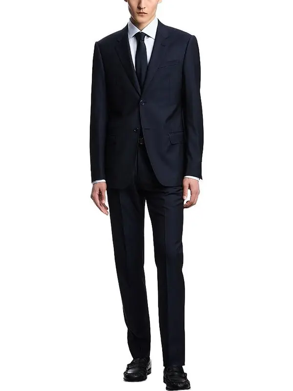 Emporio Armani Slim Fit Micro Pinstripe Suit - Dark Blue