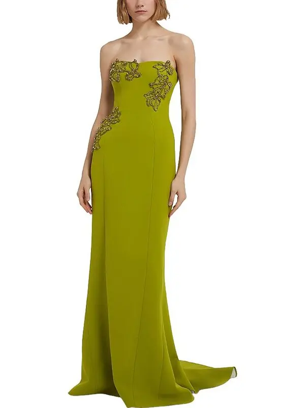 Safiyaa Angelina Fishtail Dress - Woodbine