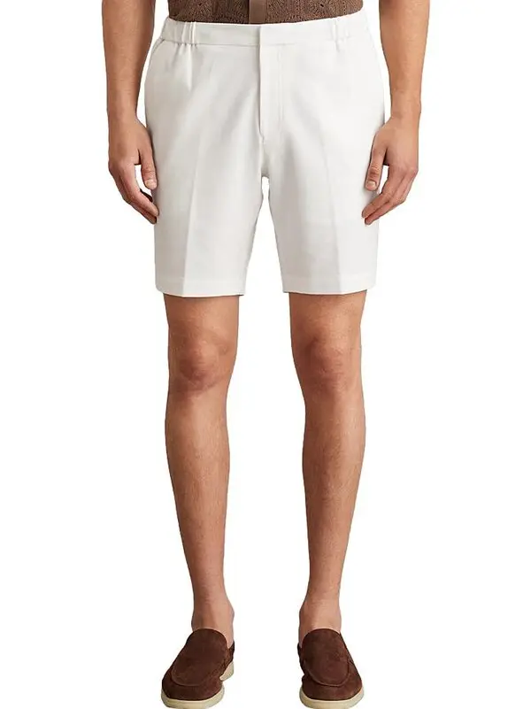 REISS Drawstring Slim Fit Chino Shorts - White