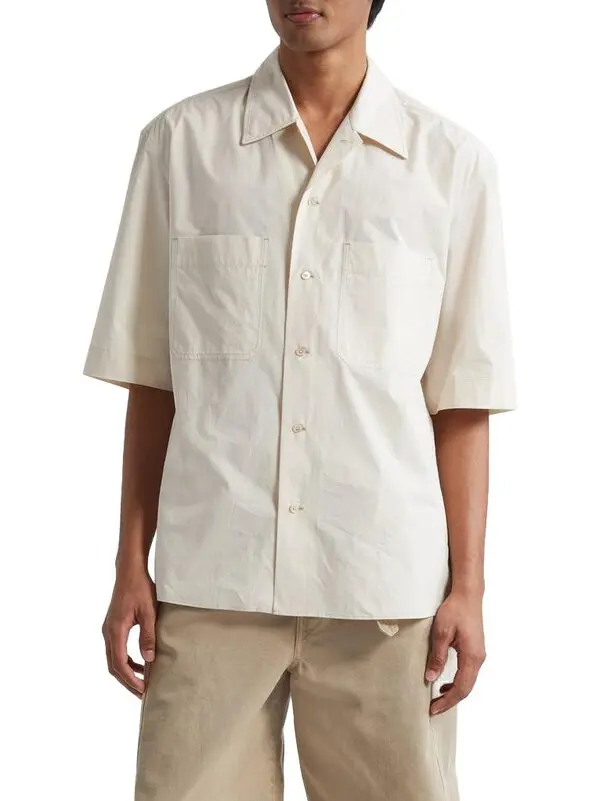 LEMAIRE Convertible Button-up Shirt - Warm Beige