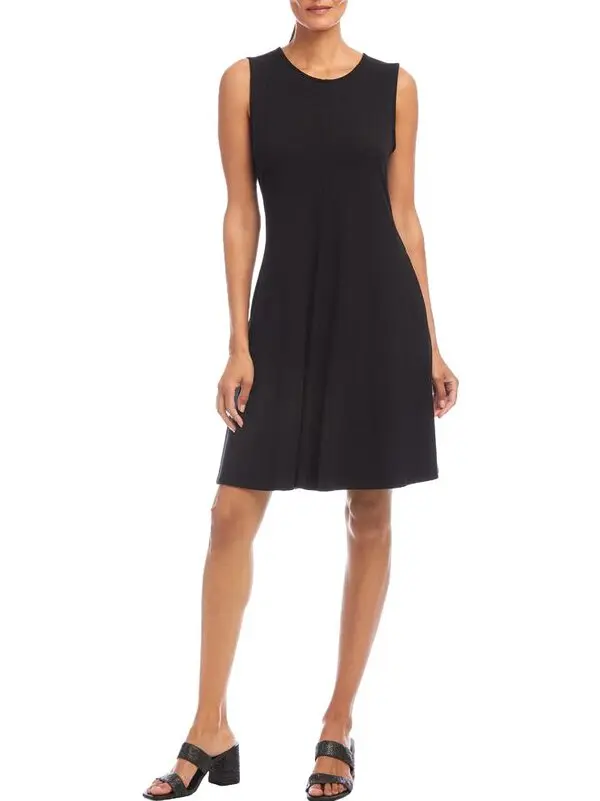 Karen Kane Sleeveless Jersey Fit & Flare Dress - Black