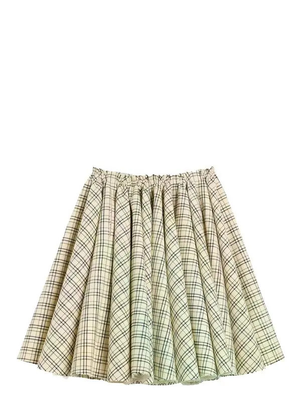 Ami Checked Skirt - Neutrals