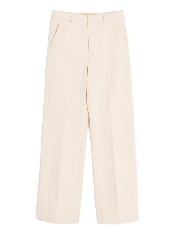 Valentino Garavani Cuffed Canvas Trousers - Shell