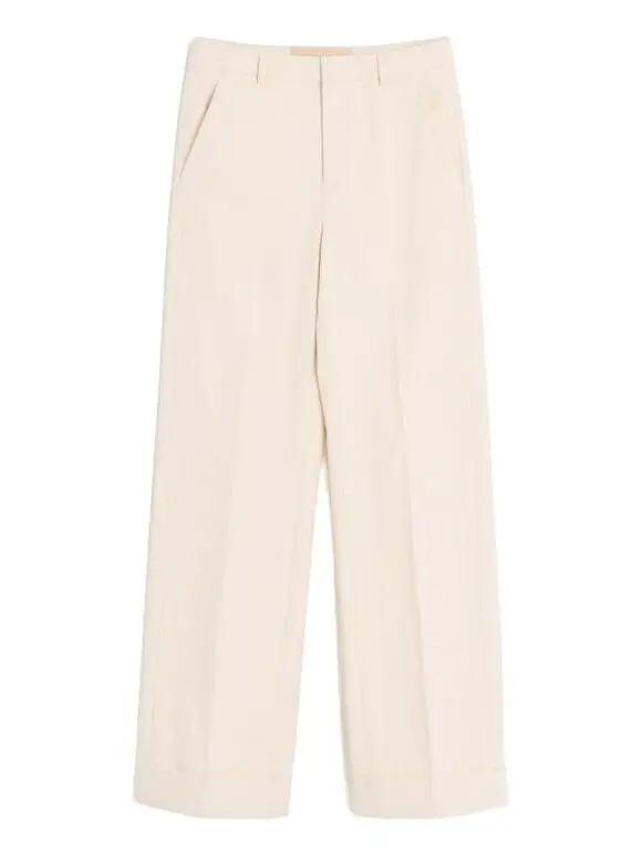 Valentino Garavani Cuffed Cotton Canvas Trousers - Shell