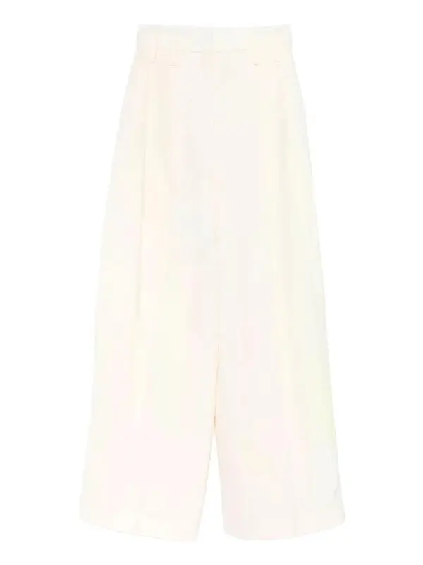 JIL SANDER Pleat-detailed Trousers - White