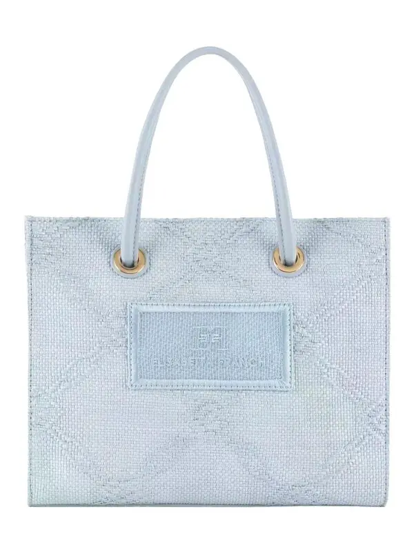 Elisabetta Franchi Logo-jacquard Mini Tote - Blue