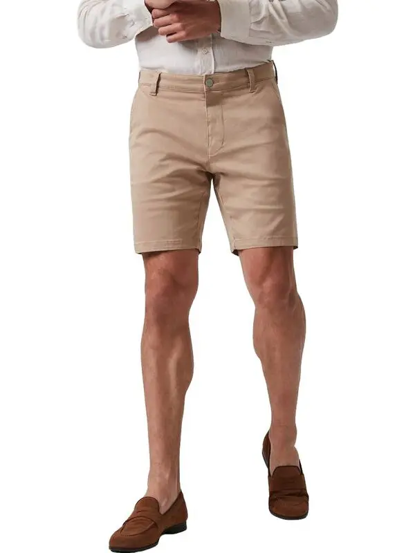 34 Heritage Arizona Slim Fit Stretch Twill Chino Shorts - Pebble Twill
