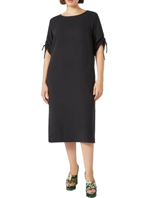 Marina Rinaldi Geode Cotton Dress - Black